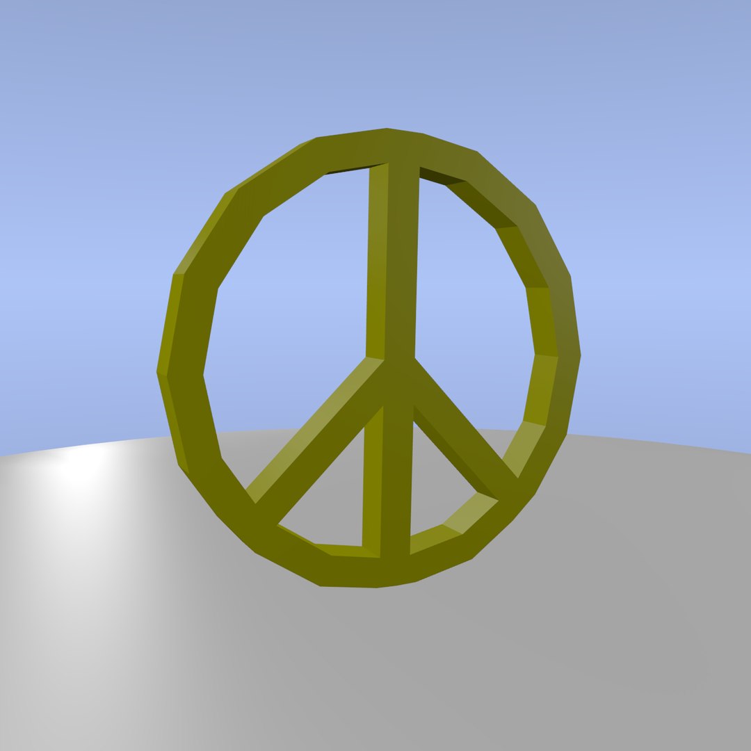 3D Peace Symbol Model - TurboSquid 1431056