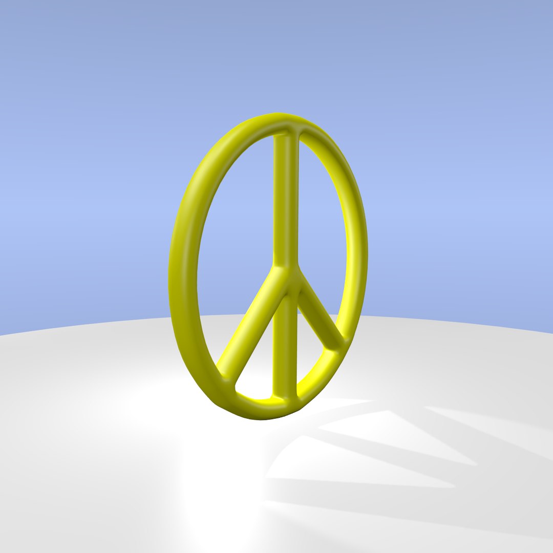 3D Peace Symbol - TurboSquid 1431070