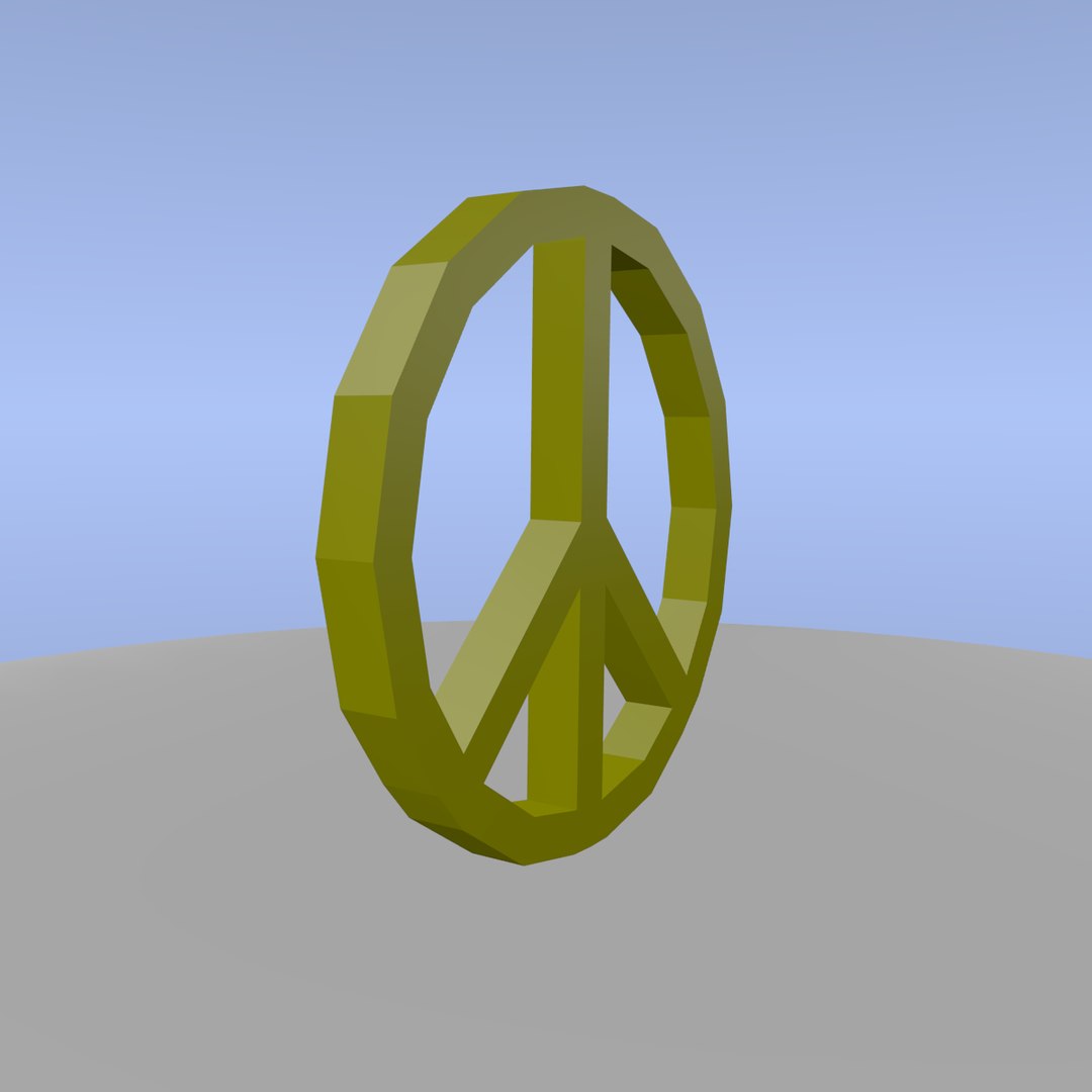 3D Peace Symbol Model - TurboSquid 1431056
