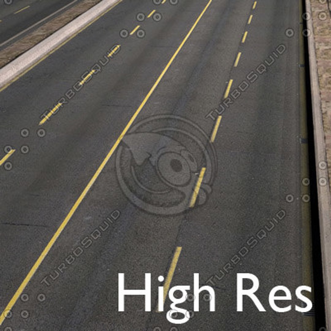 Highway Road 4 Lanes High Resolution - TurboSquid 252636