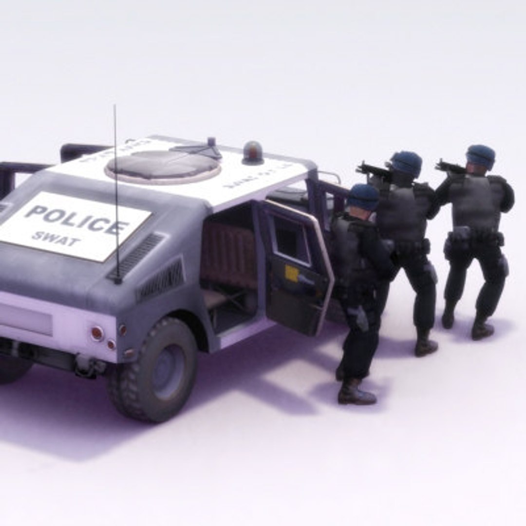 police swat team hummer 3d max