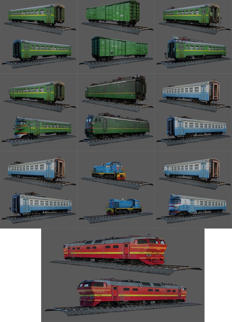 3D Freight Train Locomotives Model - TurboSquid 1477635