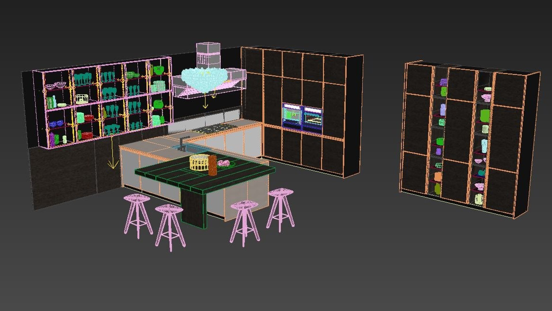 Kitchen scene 3D model - TurboSquid 1477692