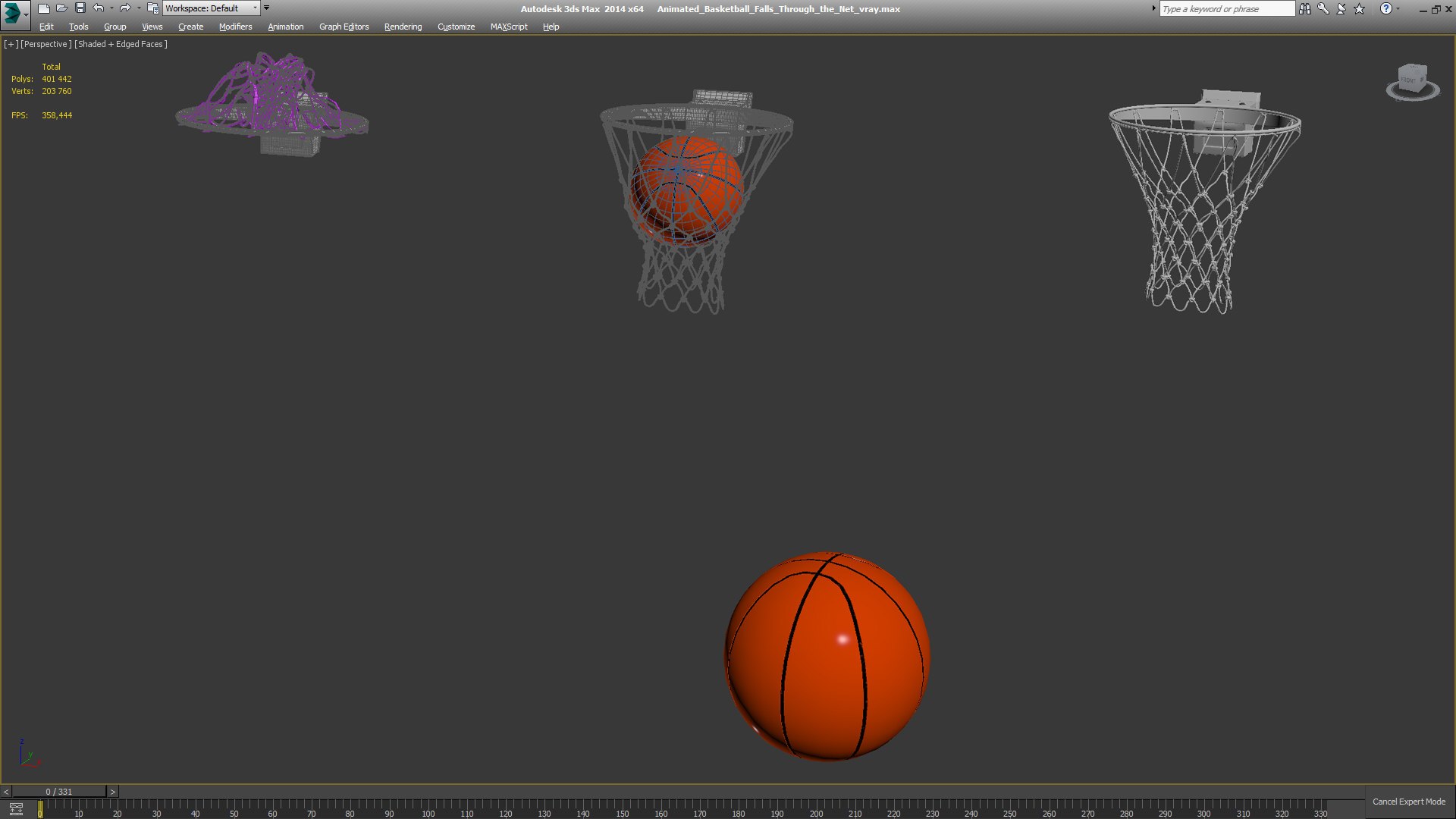 3D Basketball Ball Falls Net Model - TurboSquid 1488341