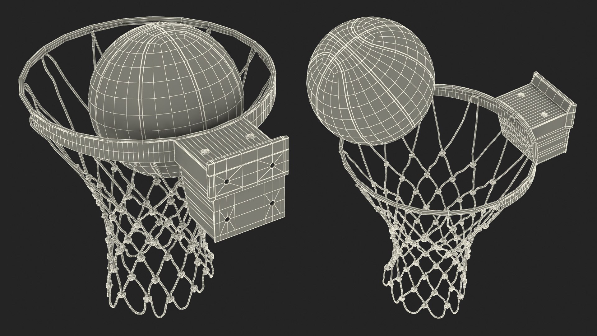 3D Basketball Ball Falls Net Model - TurboSquid 1488341