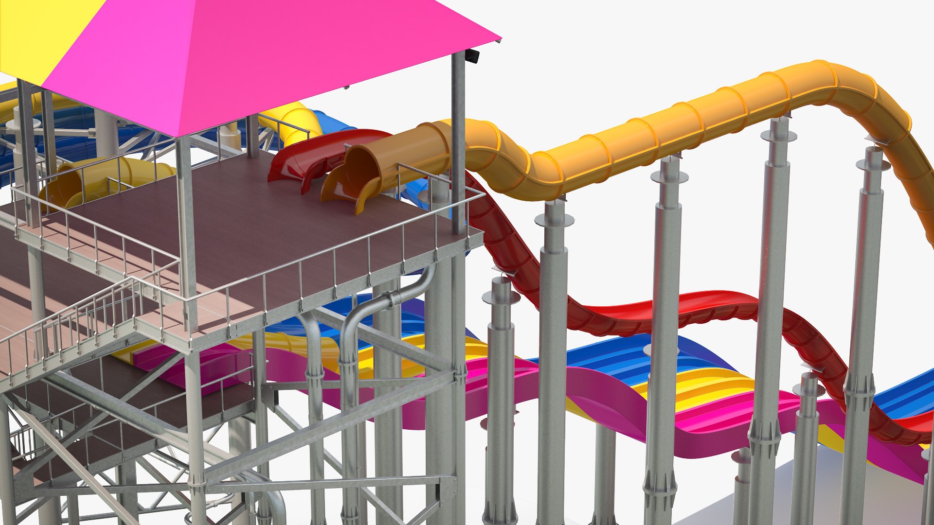 3D Mat Racer Water Slide Model - TurboSquid 1493662