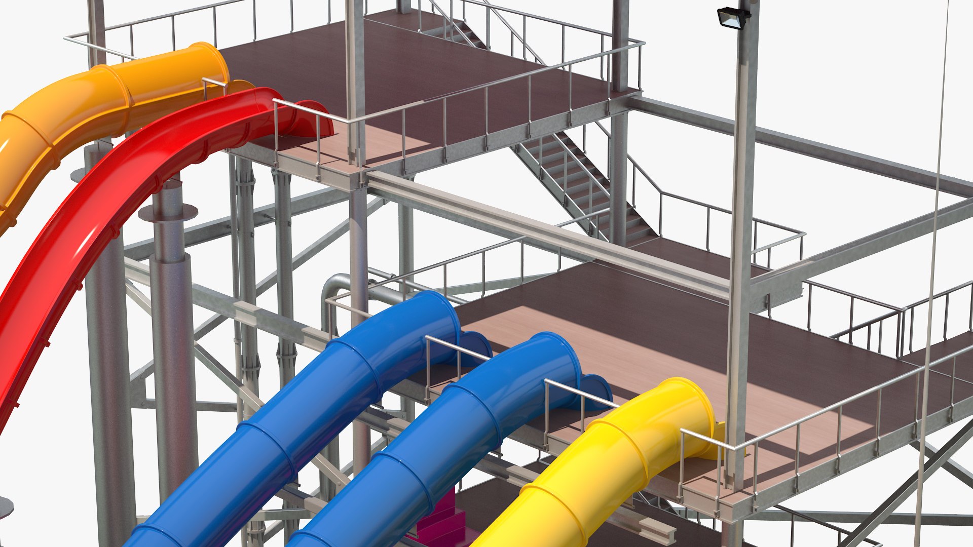 3D Mat Racer Water Slide Model - TurboSquid 1493662