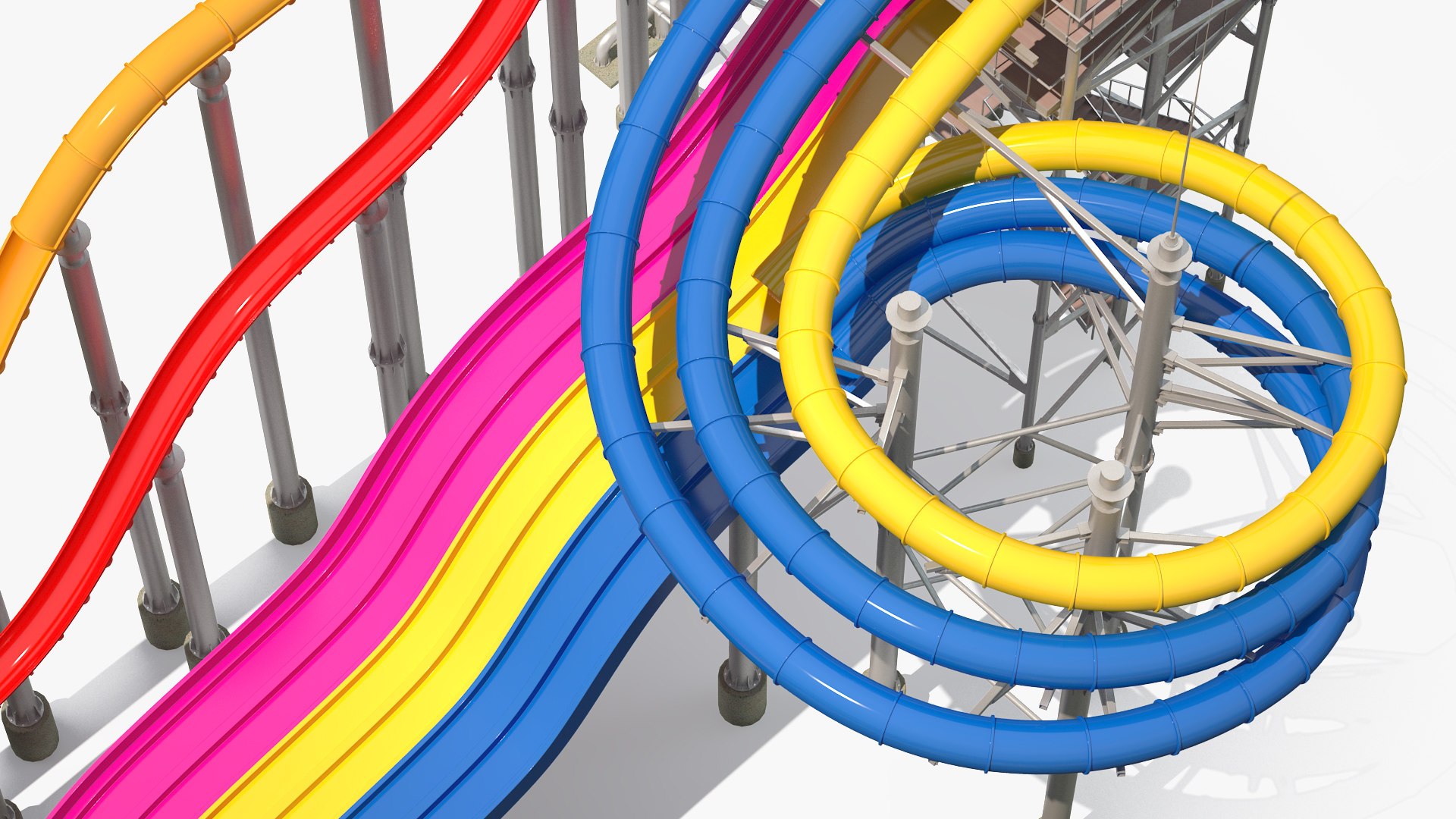 3D Mat Racer Water Slide Model - TurboSquid 1493662