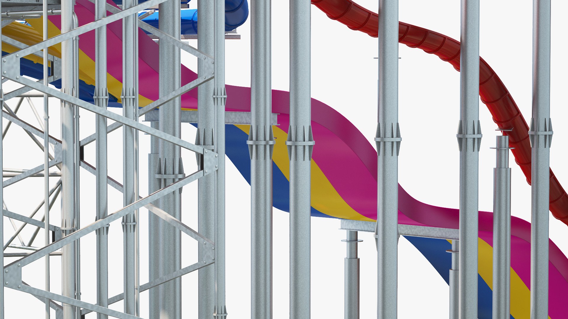 3D Mat Racer Water Slide Model - TurboSquid 1493662