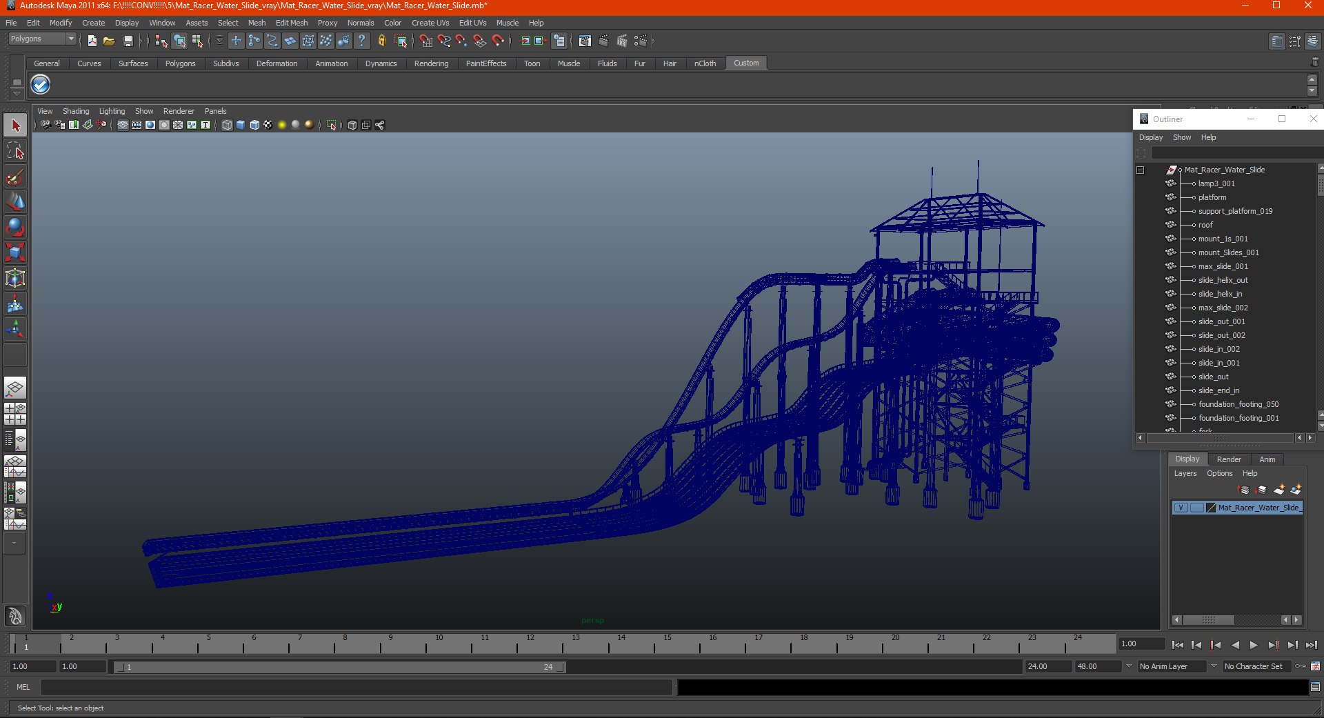 3D Mat Racer Water Slide Model - TurboSquid 1493662