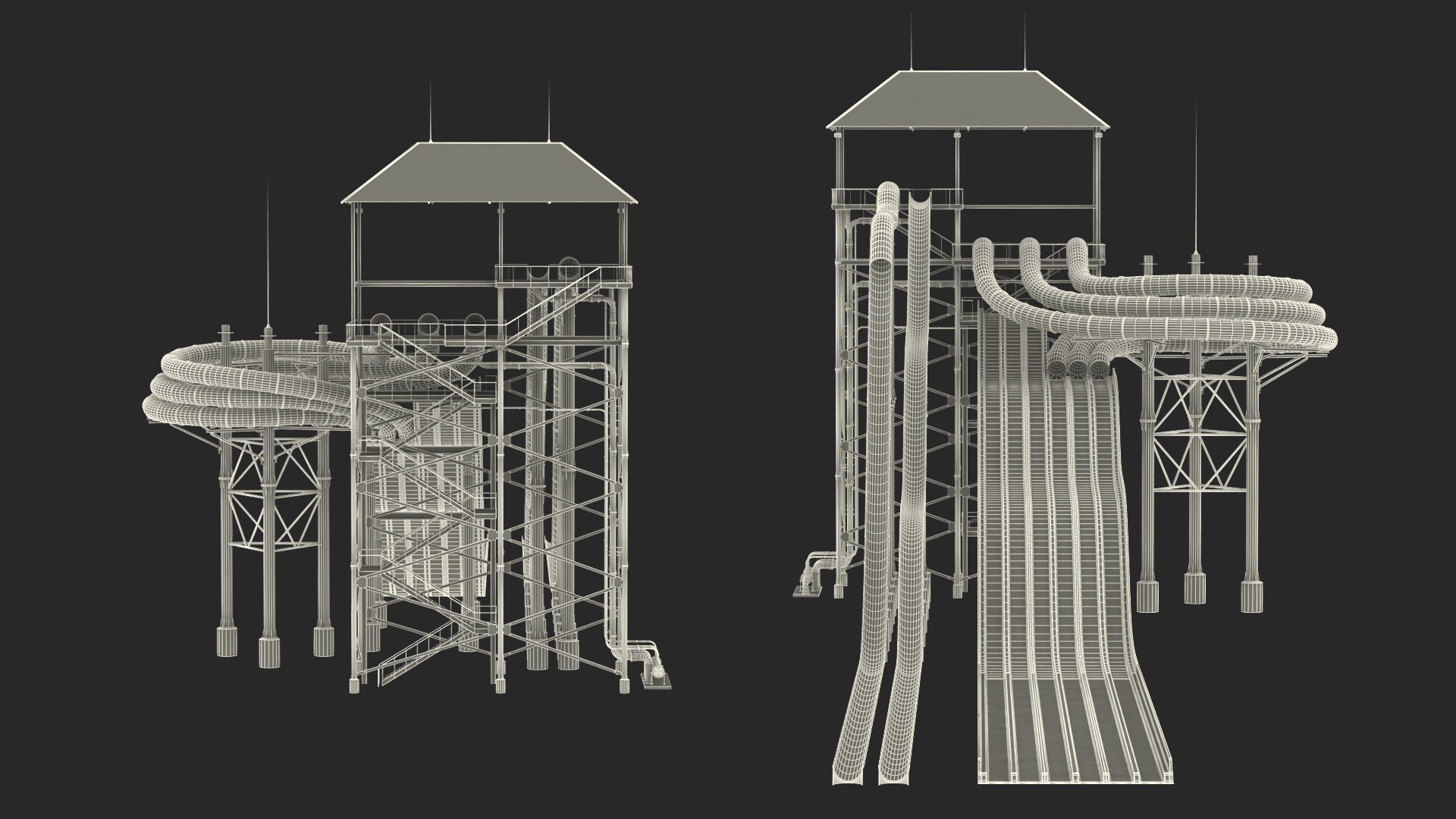 3D Mat Racer Water Slide Model - TurboSquid 1493662