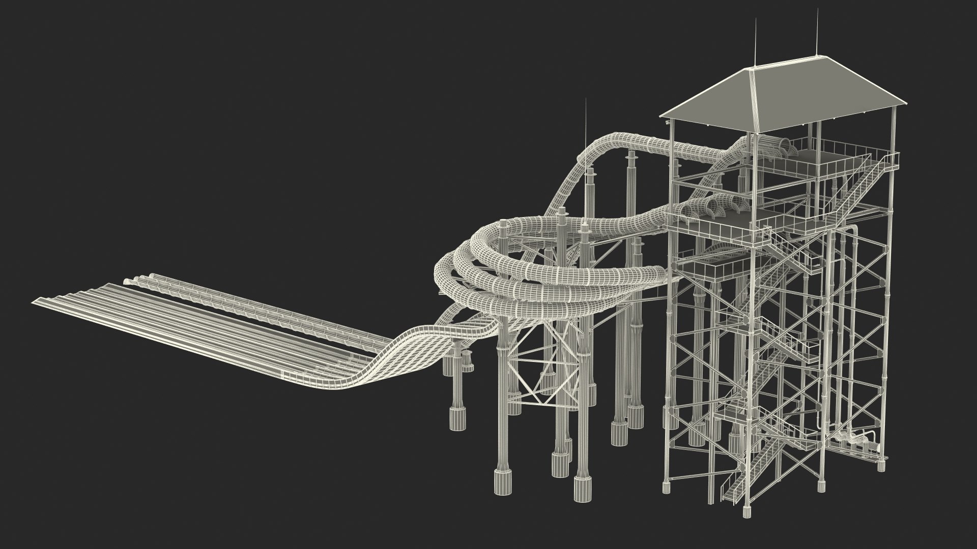 3D Mat Racer Water Slide Model - TurboSquid 1493662