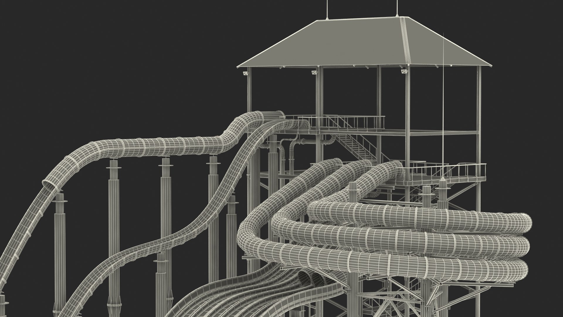 3D Mat Racer Water Slide Model - TurboSquid 1493662