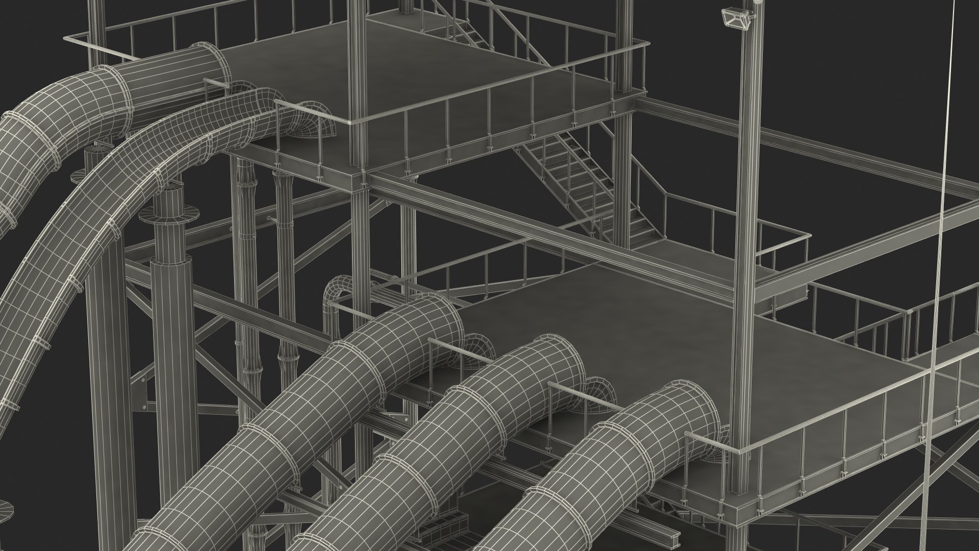 3D Mat Racer Water Slide Model - TurboSquid 1493662