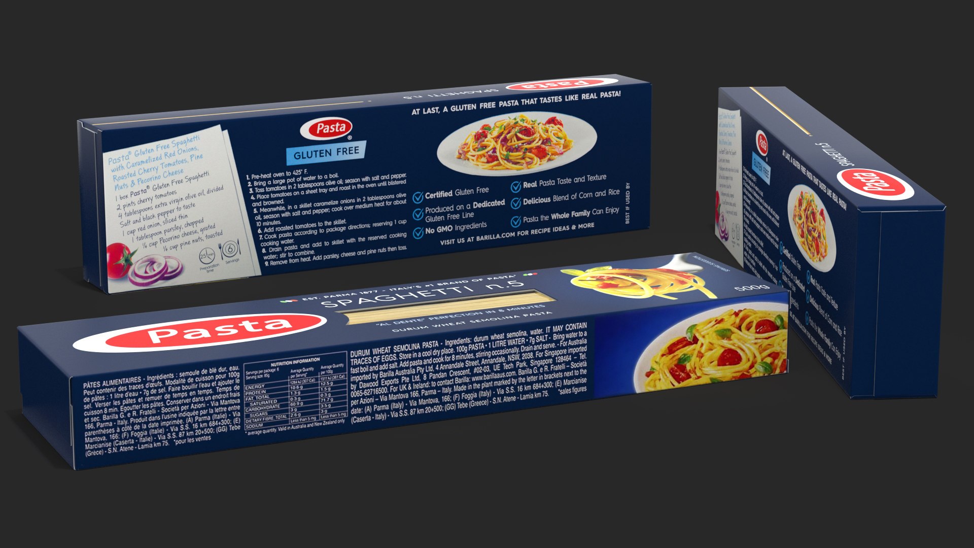 Spaghetti Pasta Box 3D Model - TurboSquid 1509544