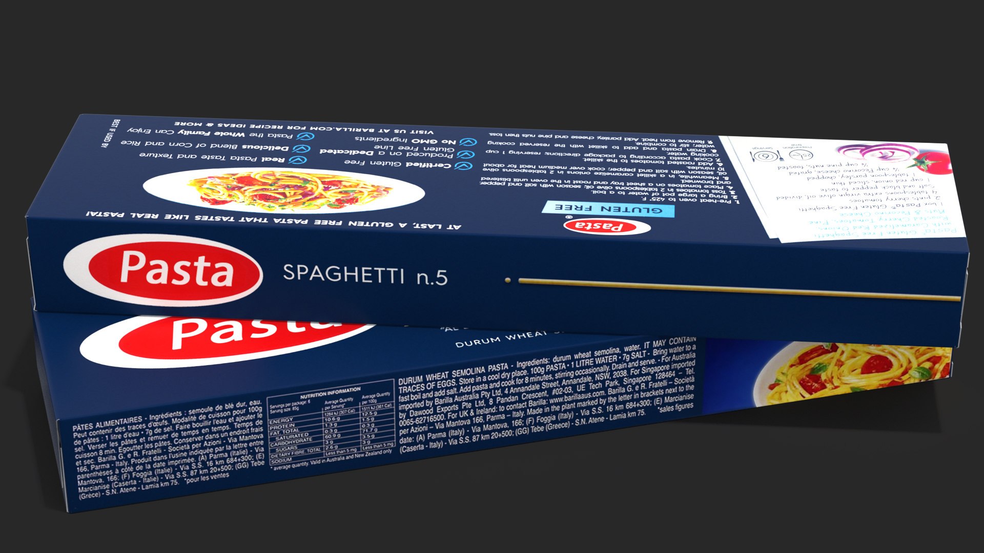 Spaghetti Pasta Box 3D Model - TurboSquid 1509544