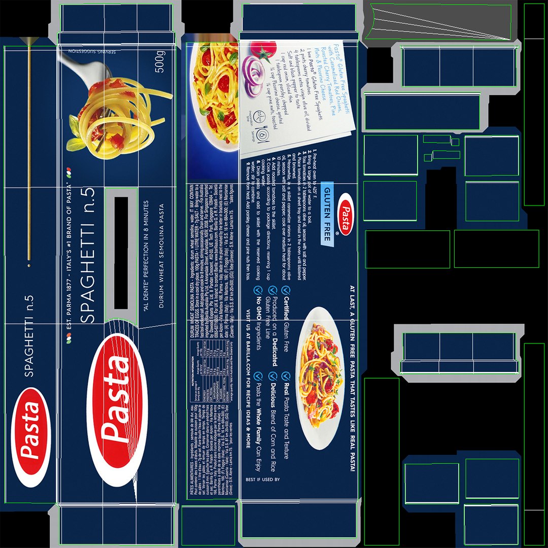 Spaghetti Pasta Box 3D Model - TurboSquid 1509544