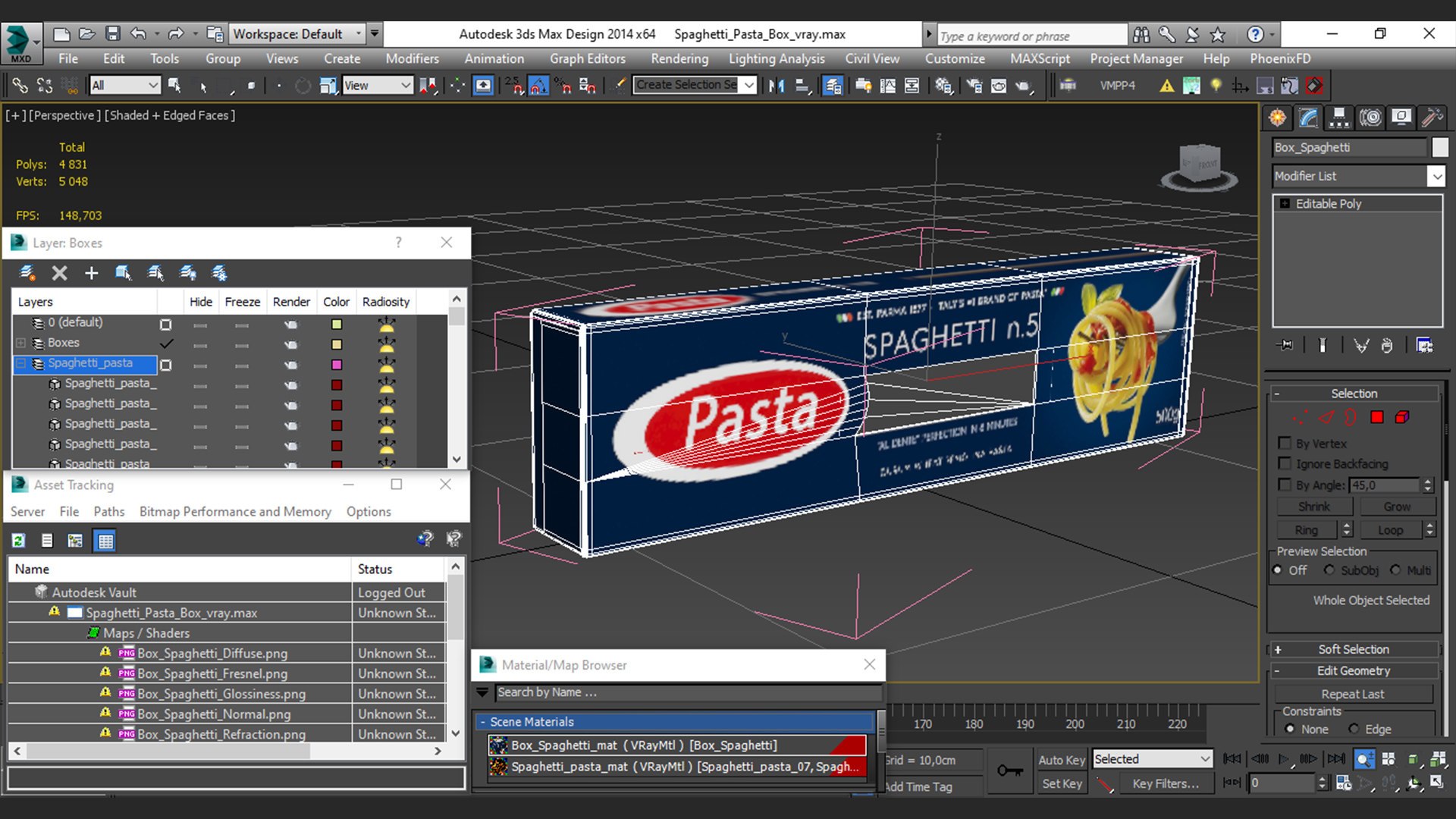 Spaghetti Pasta Box 3D Model - TurboSquid 1509544