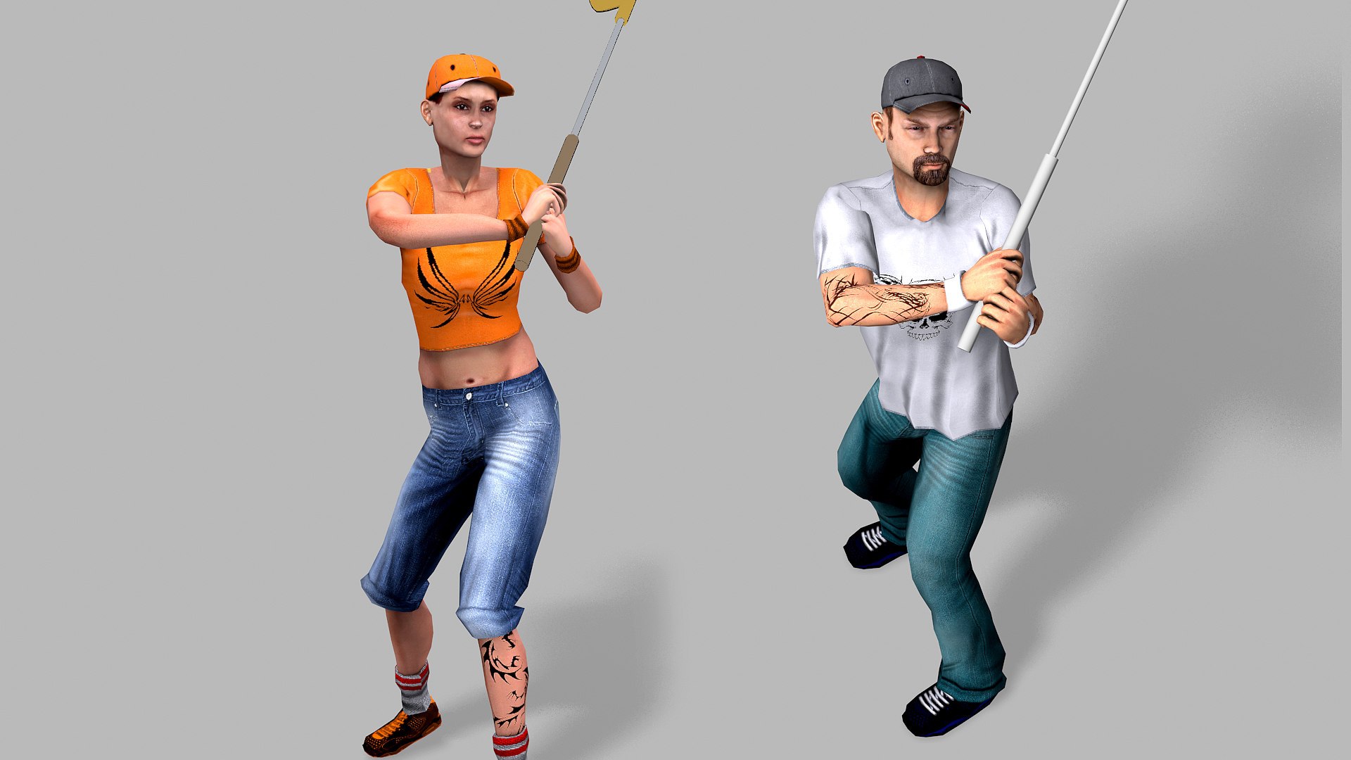 3D golf player characters female - TurboSquid 1519007