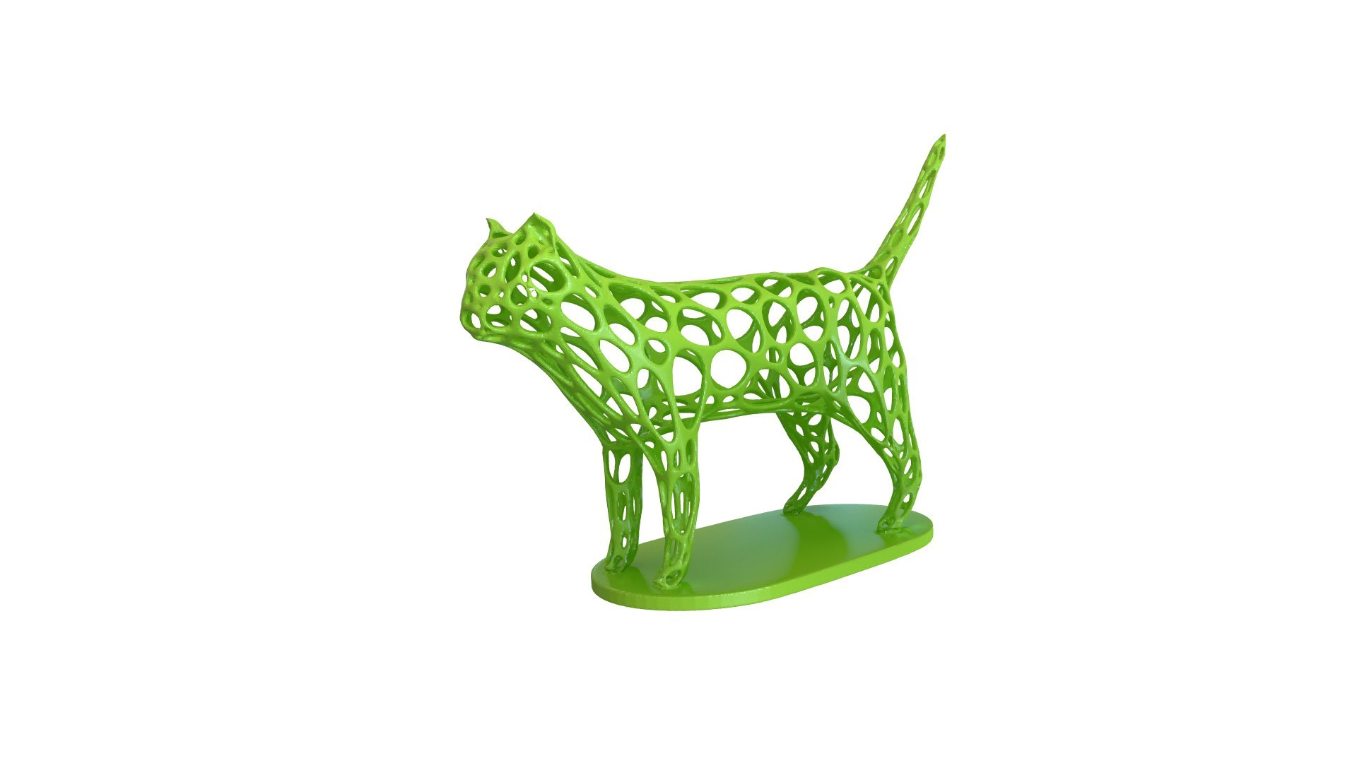 3D wireframe cat - TurboSquid 1561639