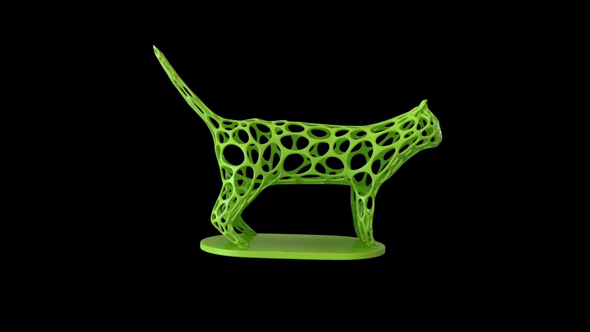3D wireframe cat - TurboSquid 1561639