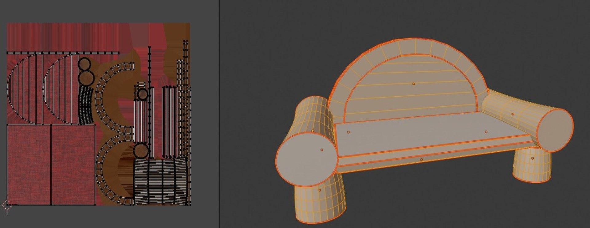3D model stylized bench - TurboSquid 1607142