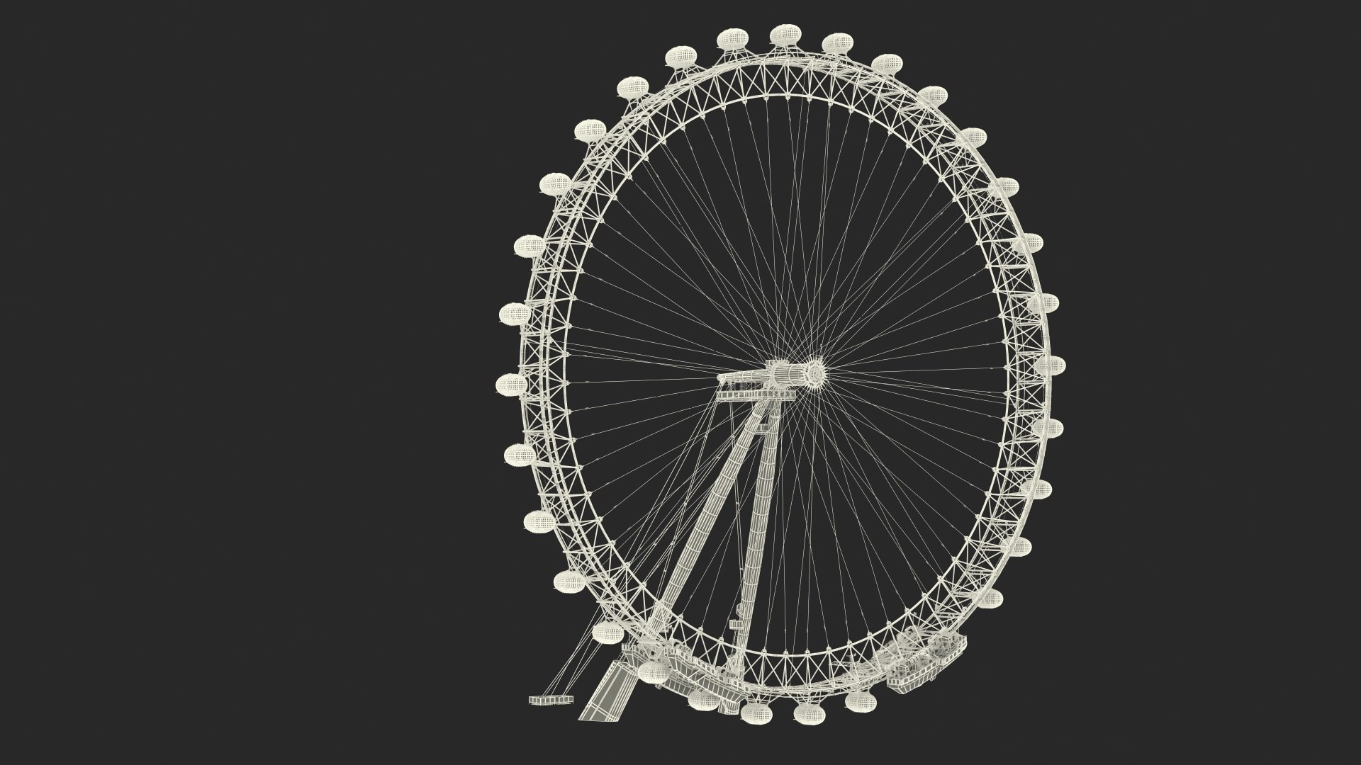 3D Cantilevered Observation Wheel Model - TurboSquid 1611839