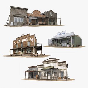 3d Western Buildings