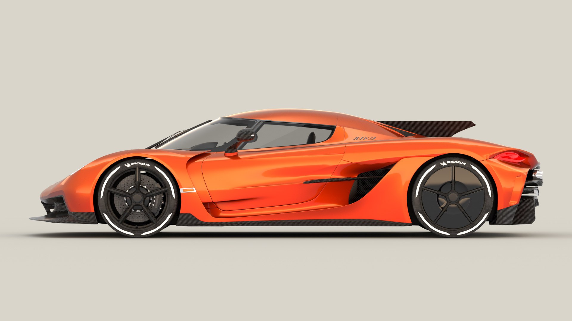 Orange Koenigsegg Jesko Absolut 3D Model - TurboSquid 1626601
