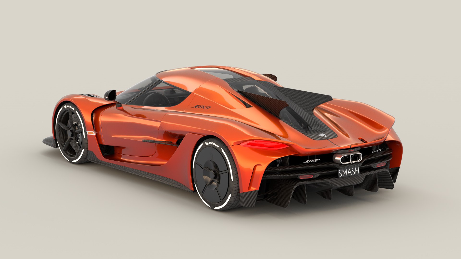 Orange Koenigsegg Jesko Absolut 3D Model - TurboSquid 1626601