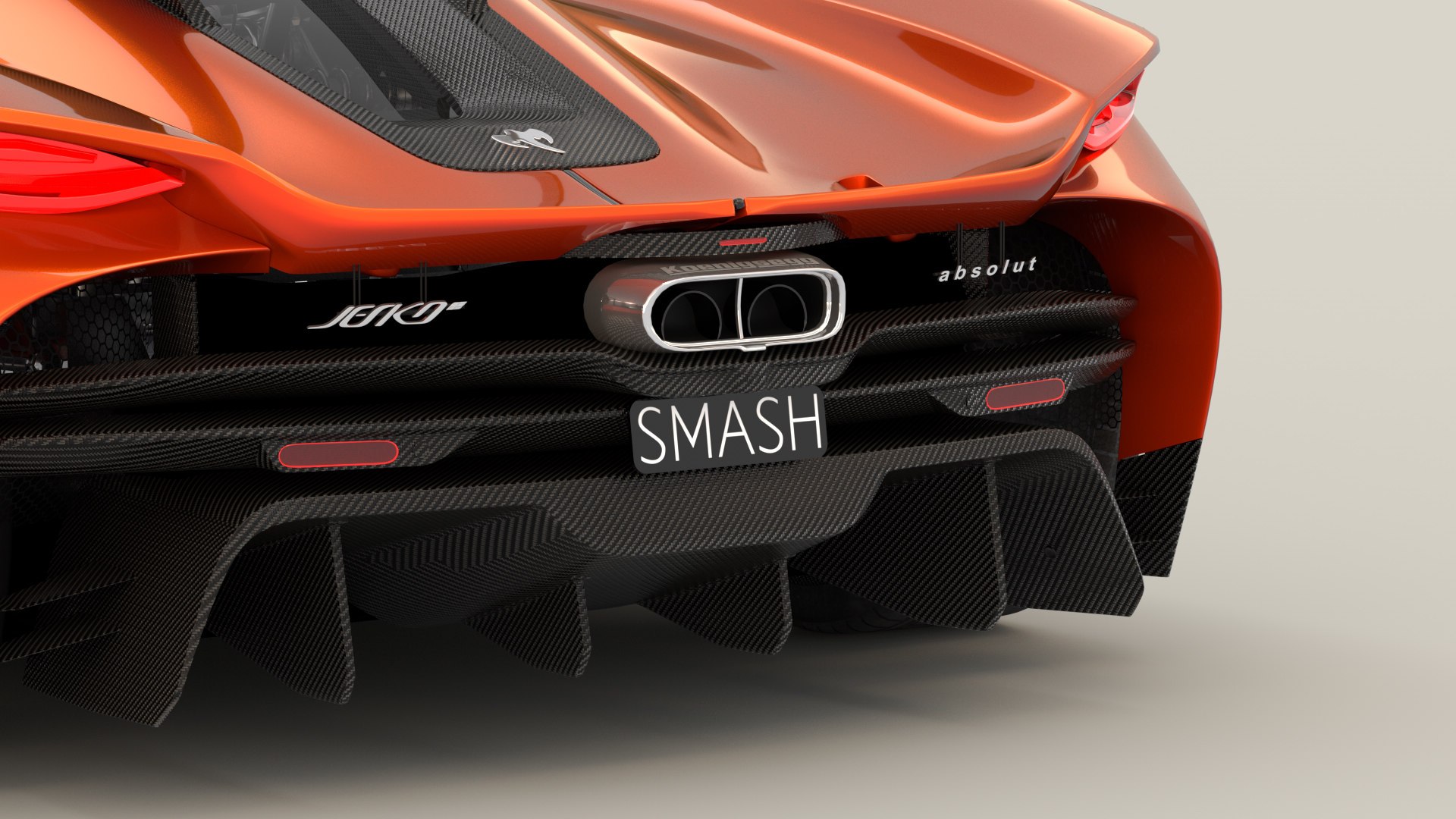 Orange Koenigsegg Jesko Absolut 3D Model - TurboSquid 1626601