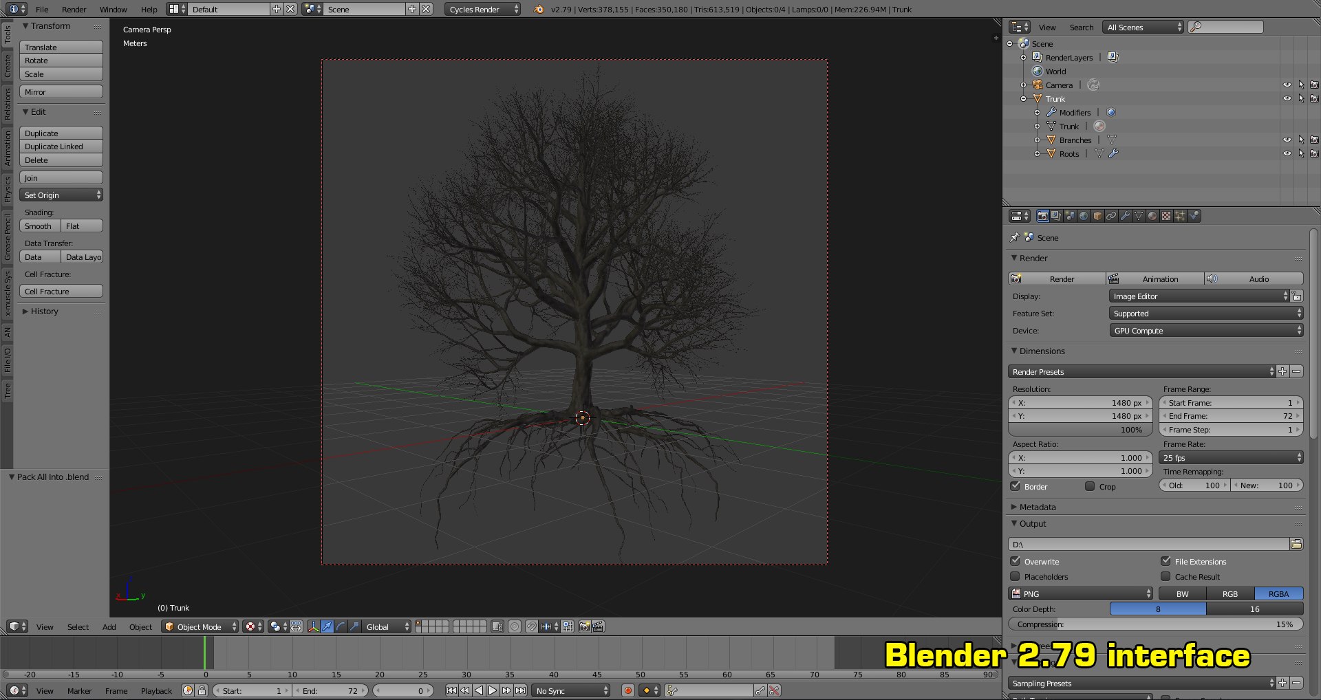 3D model oak dry 1 tree - TurboSquid 1386757