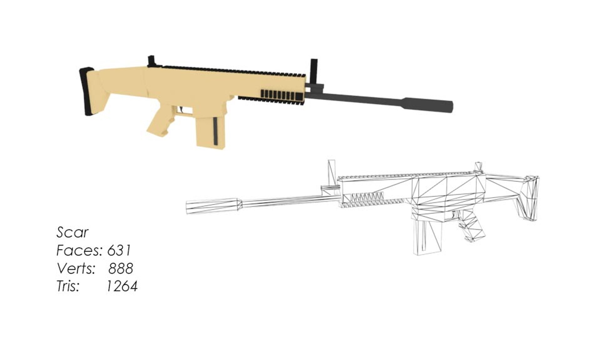Pack assault rifles model - TurboSquid 1442831