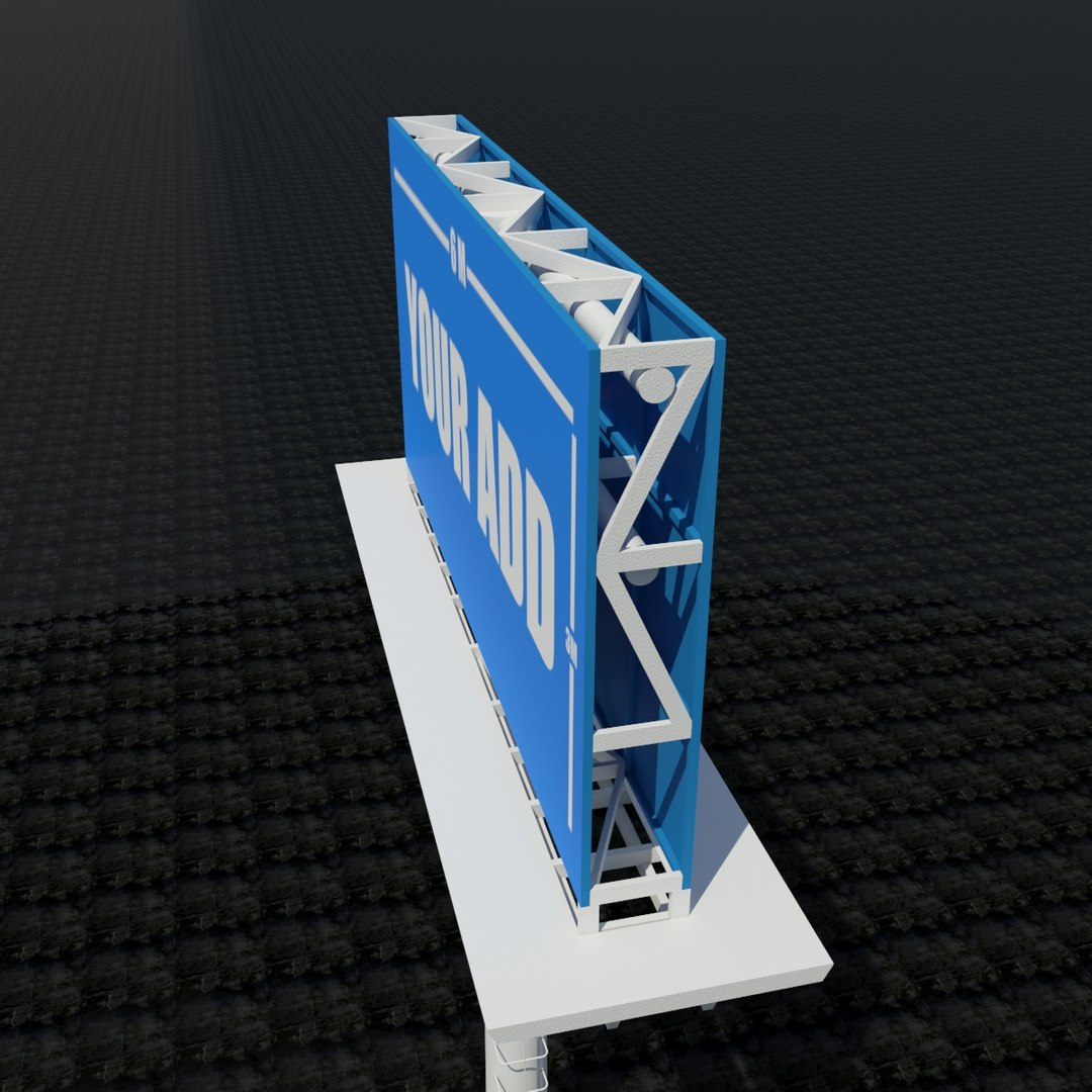 Designed Advertising Billboard 3D - TurboSquid 1241998