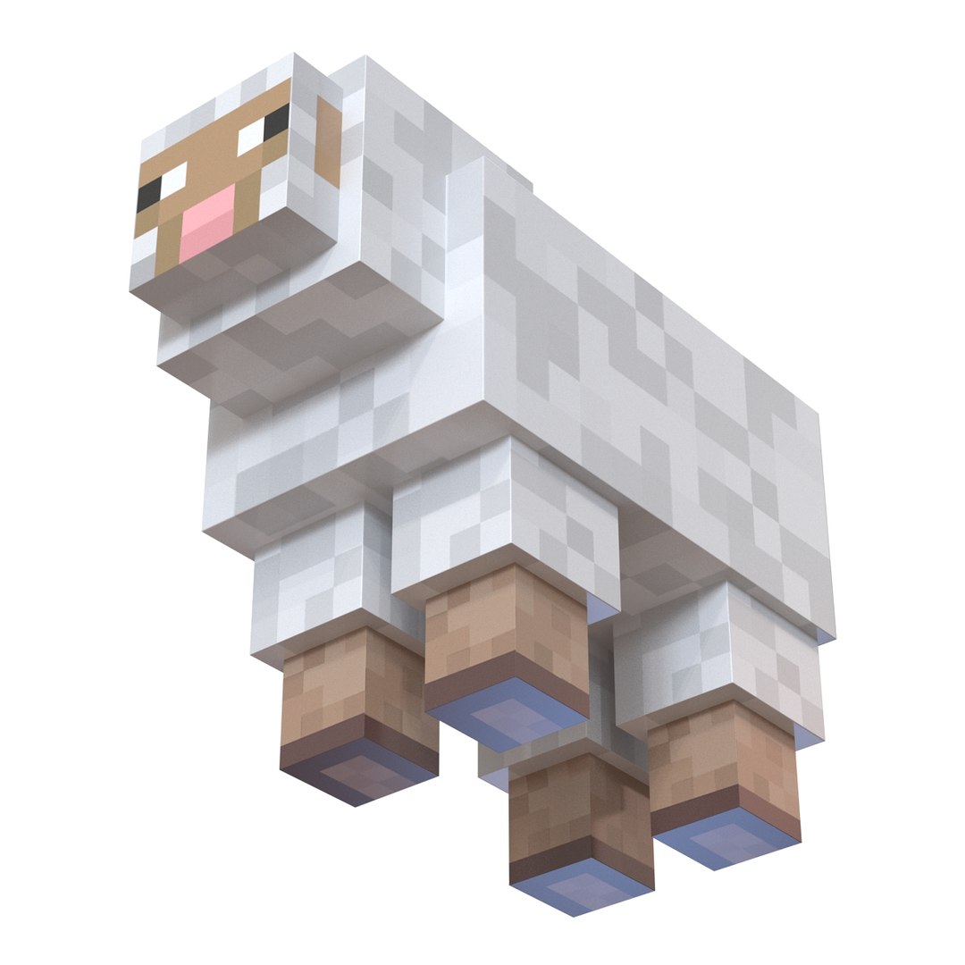 3D minecraft sheep rigged modo model - TurboSquid 1538836