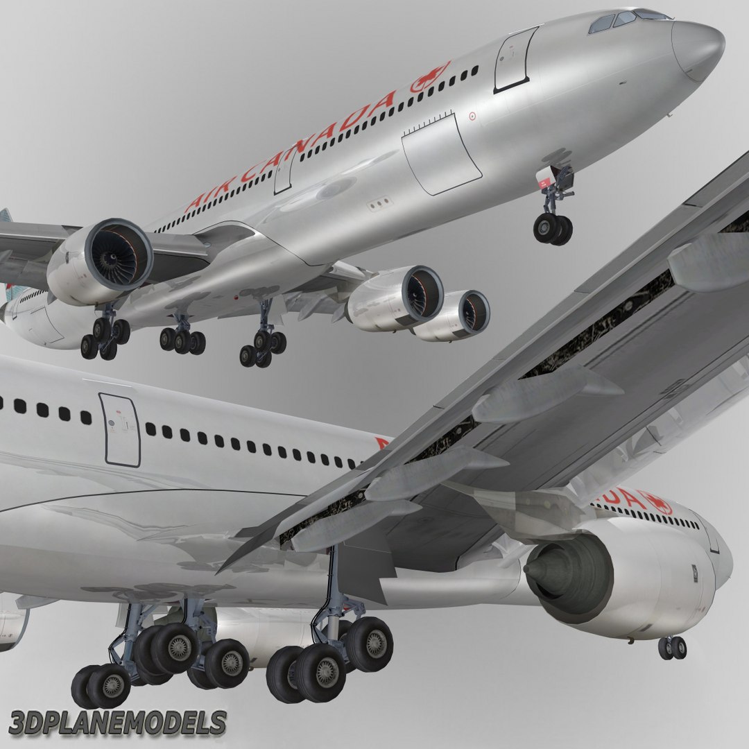 airbus a340-500 3d model