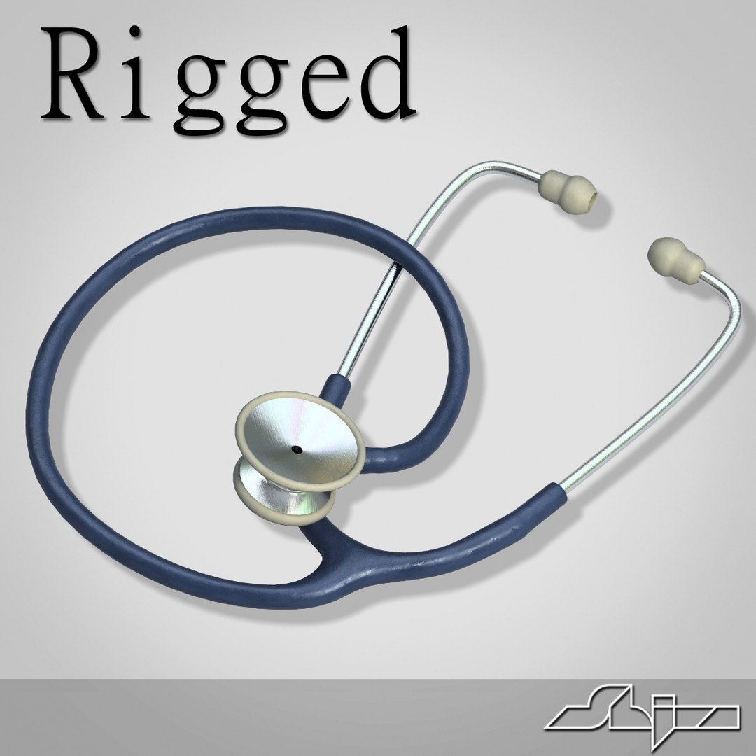 stethoscope rigged 3d max