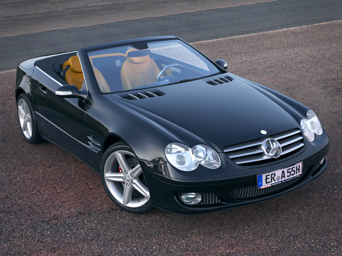 3d mercedes benz sl350 r230