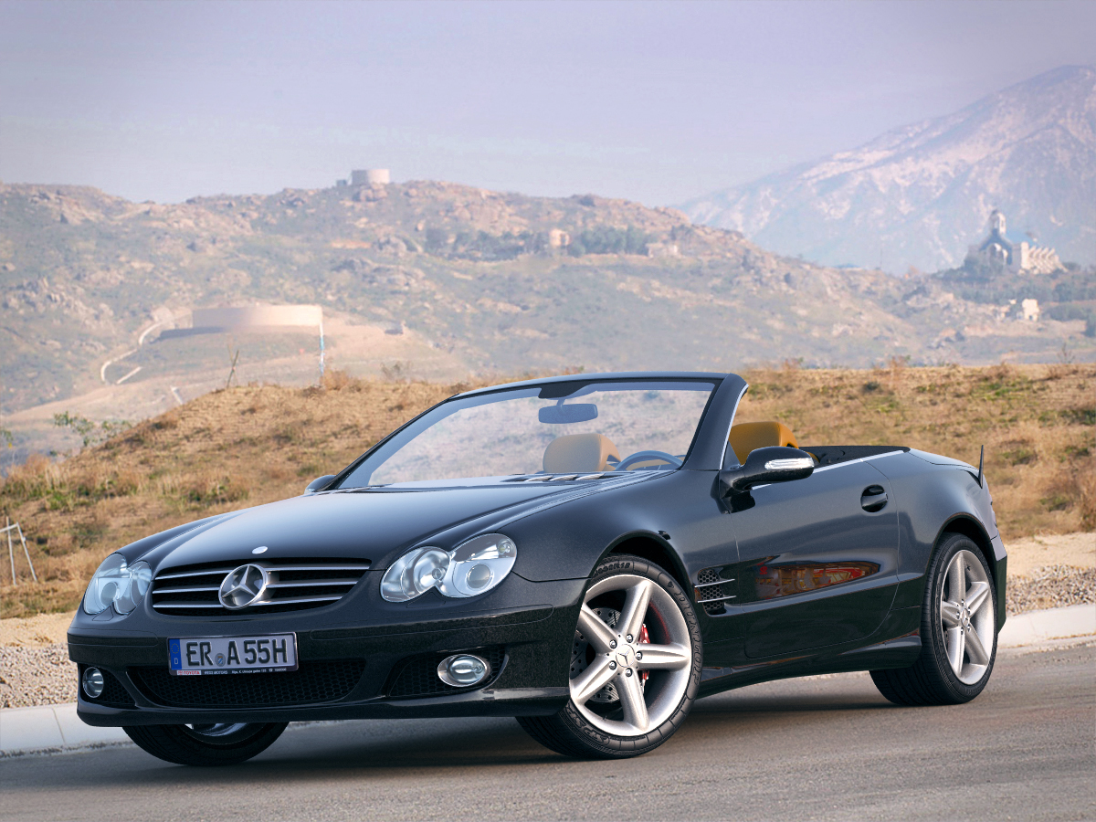 3d mercedes benz sl350 r230