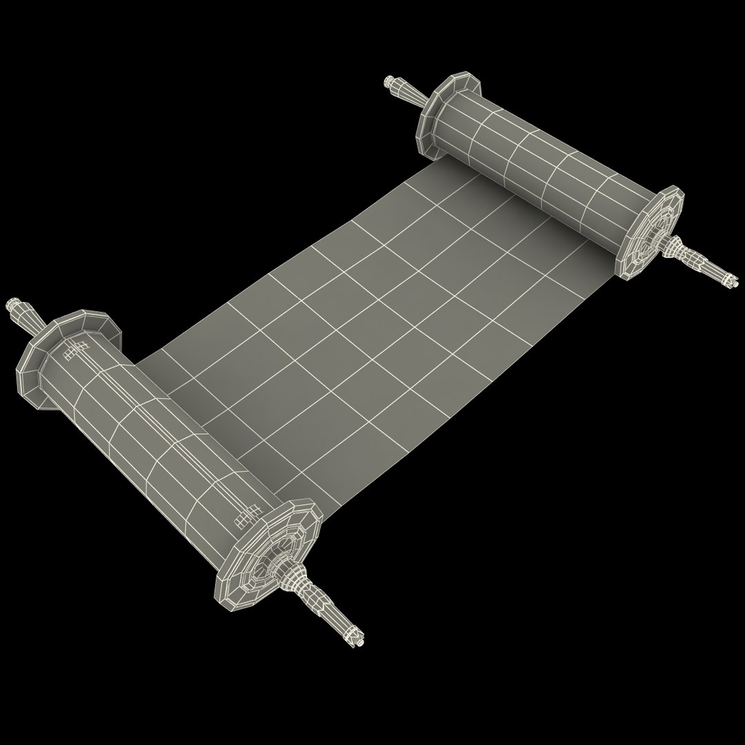 3d Model Torah Scroll 2