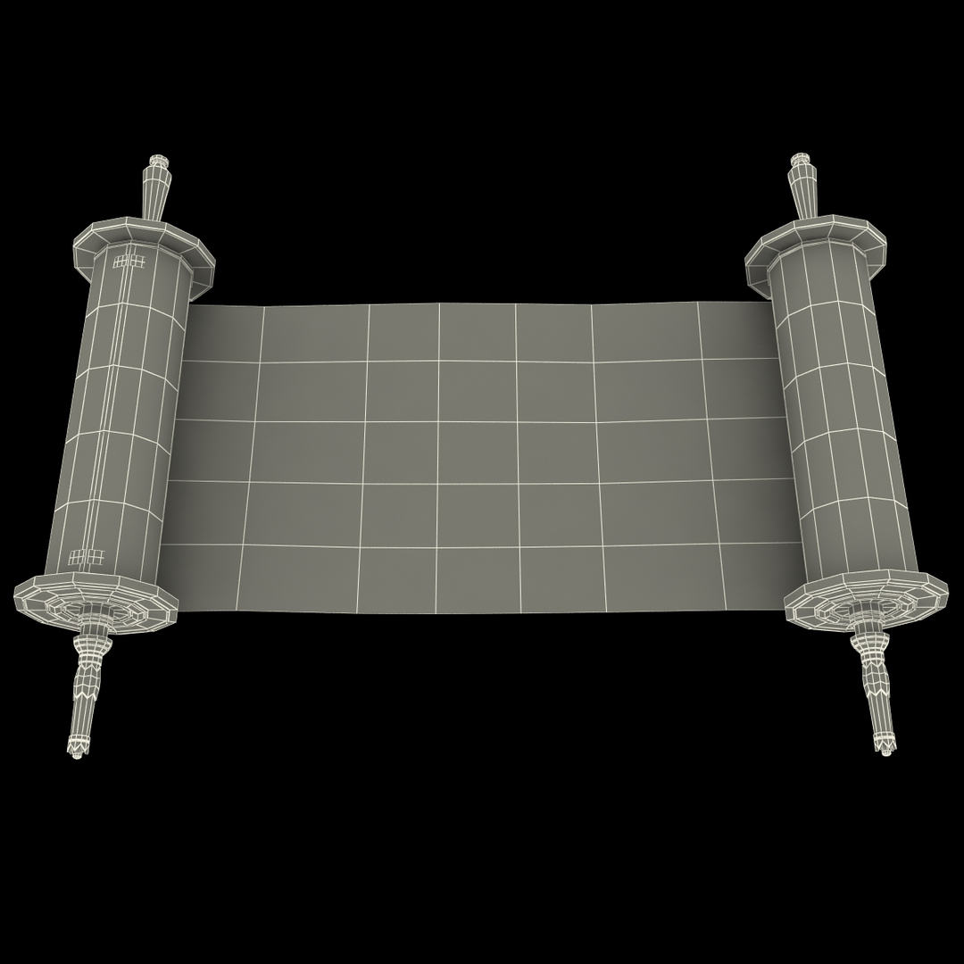 3d model torah scroll 2