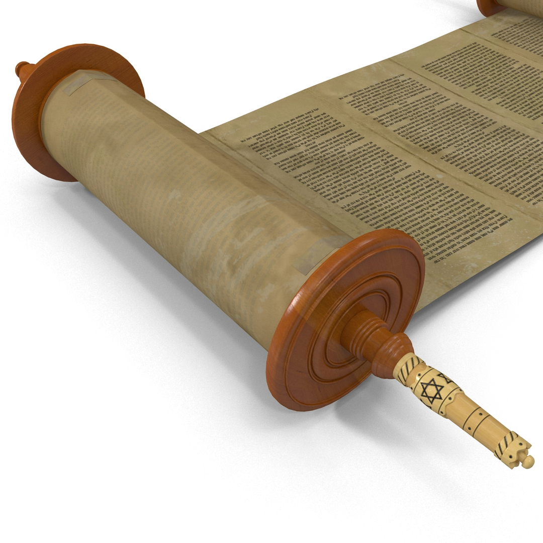 3d model torah scroll 2