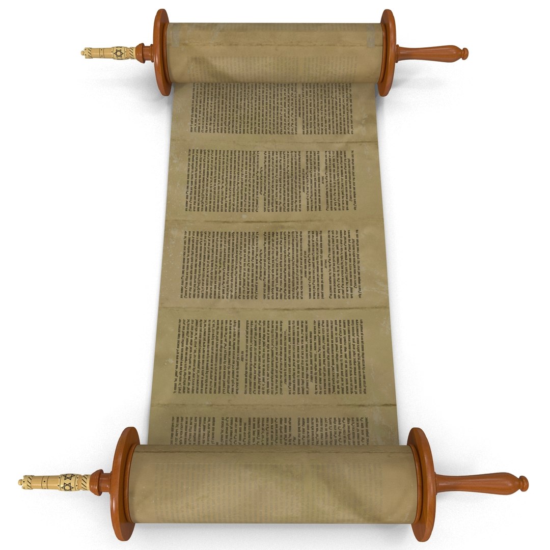 3d Model Torah Scroll 2