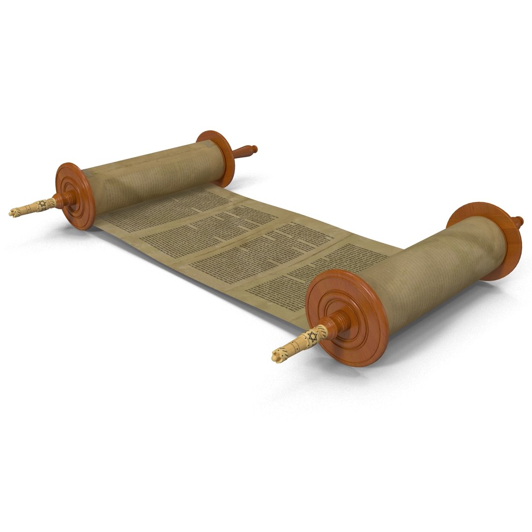 3d Model Torah Scroll 2