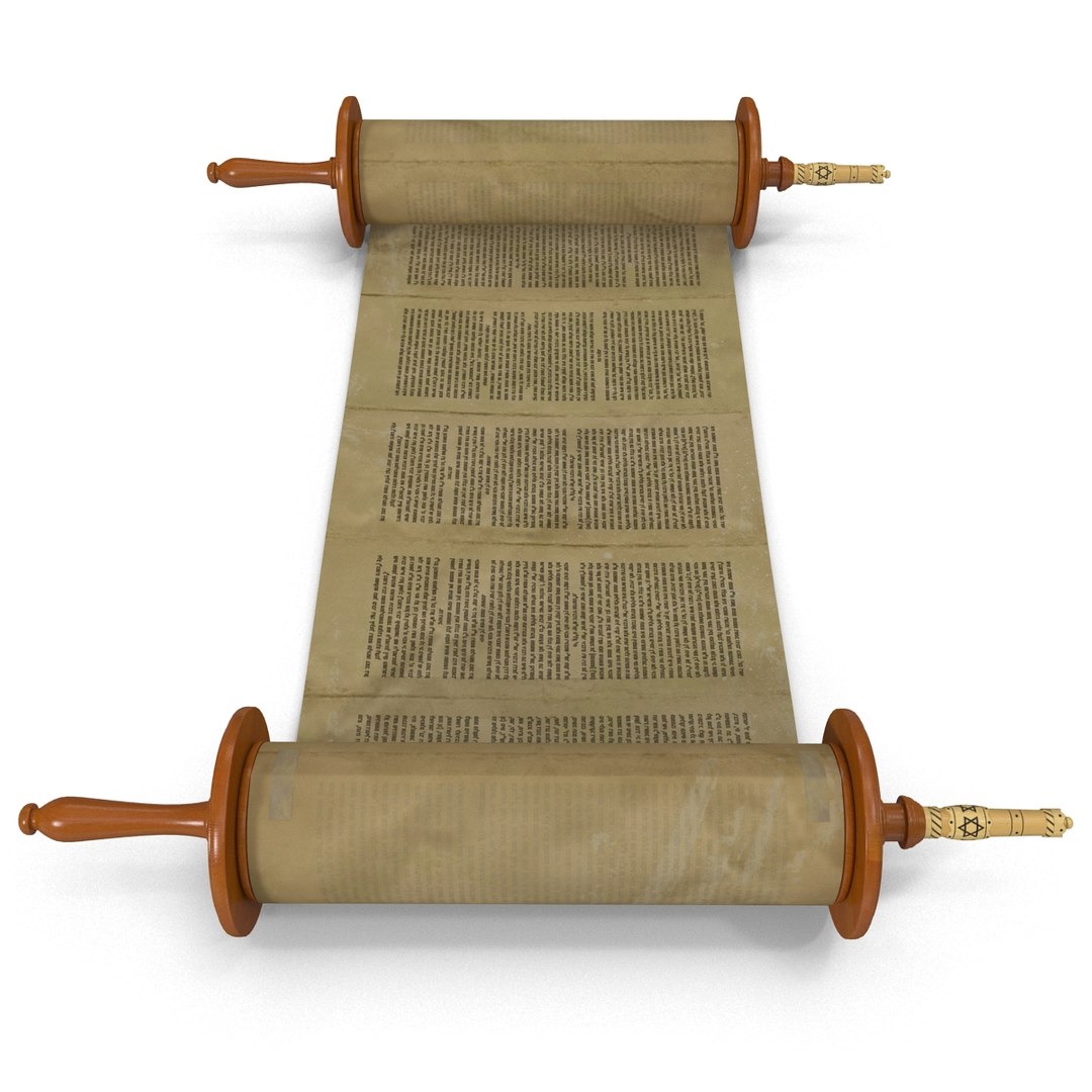 3d Model Torah Scroll 2