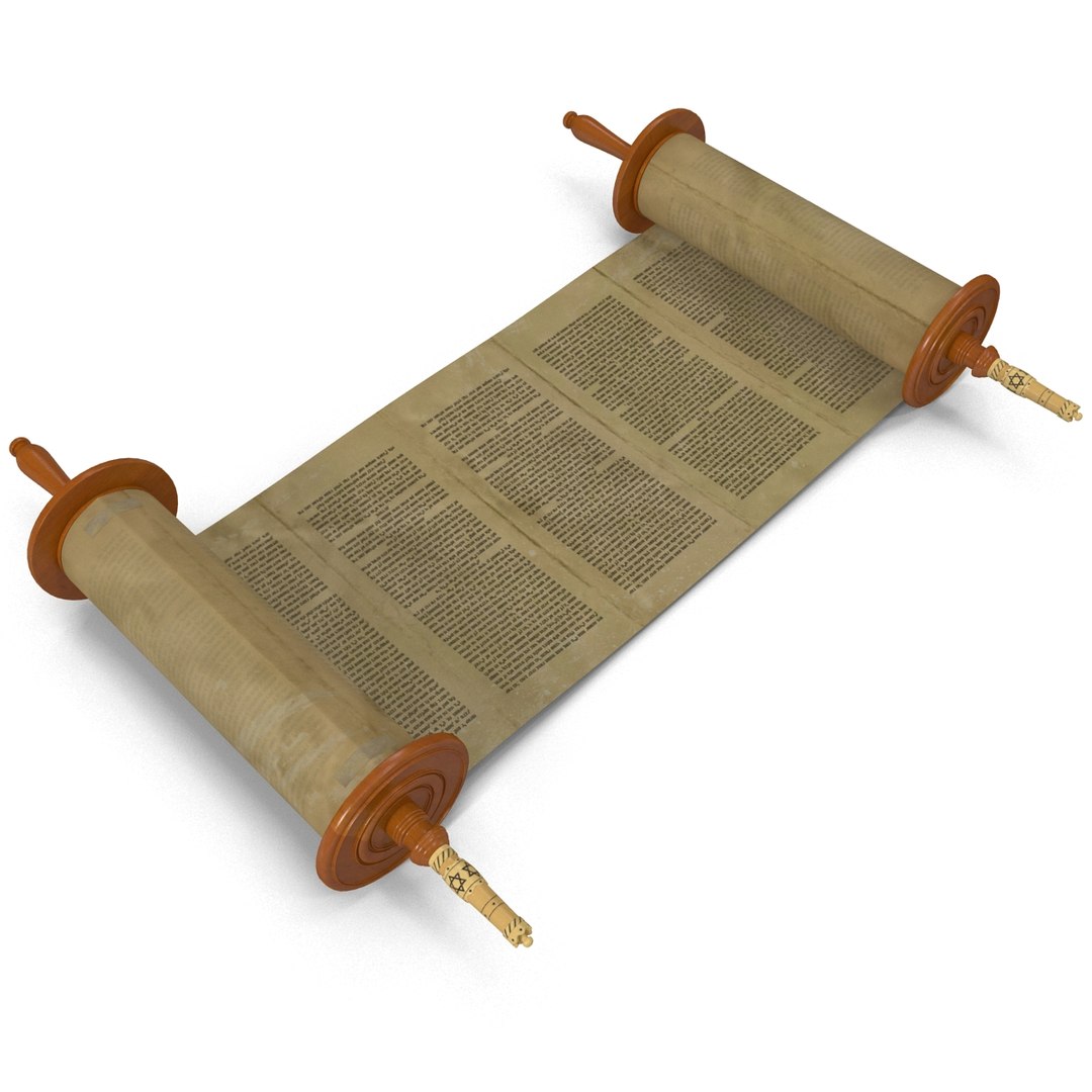 3d Model Torah Scroll 2