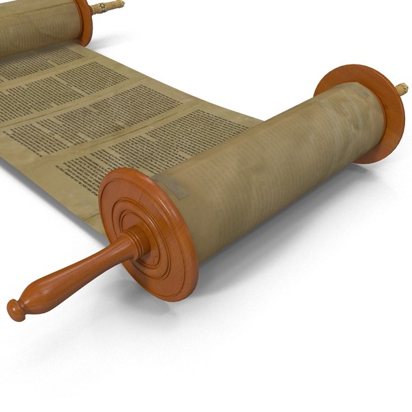 3d model torah scroll 2