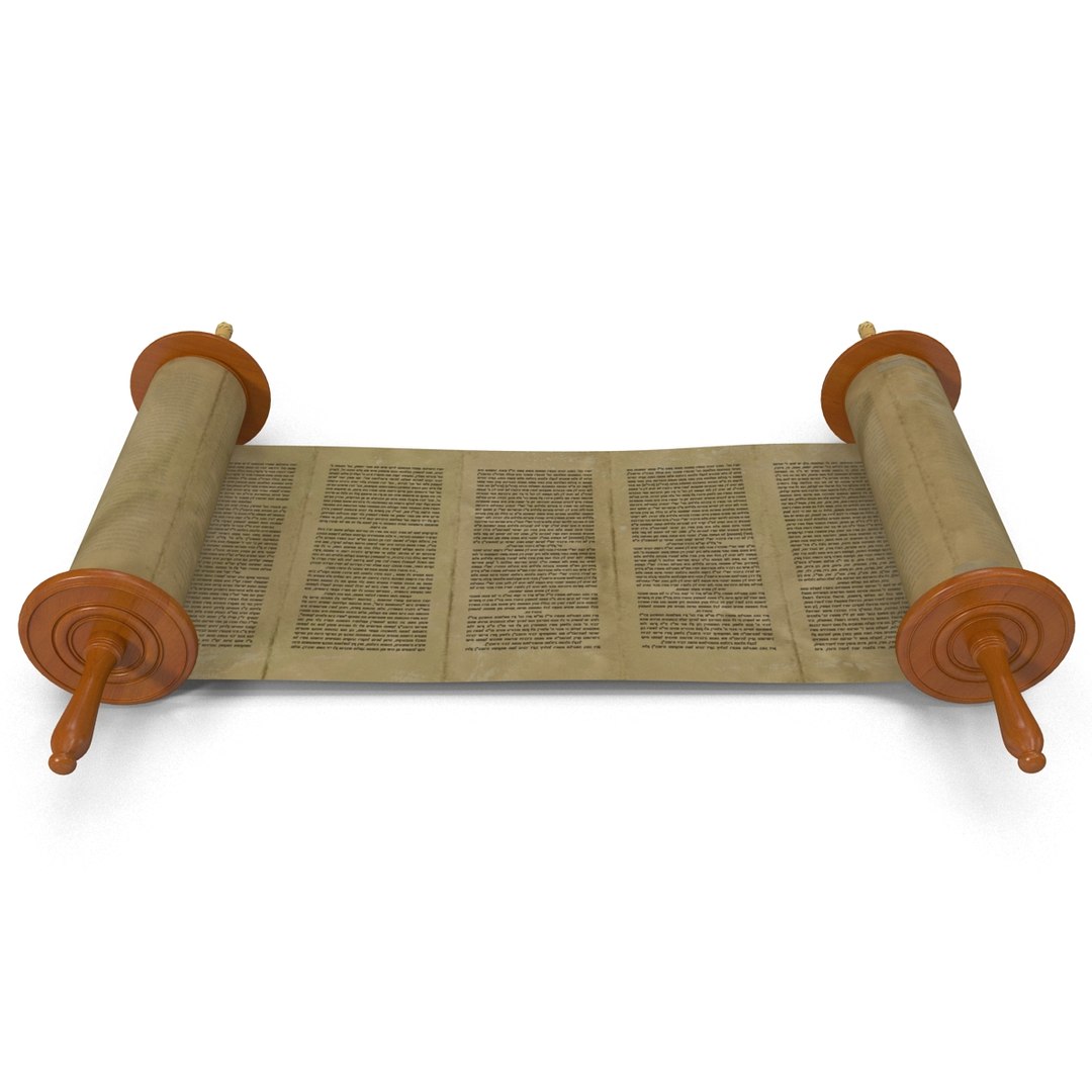 3d Model Torah Scroll 2