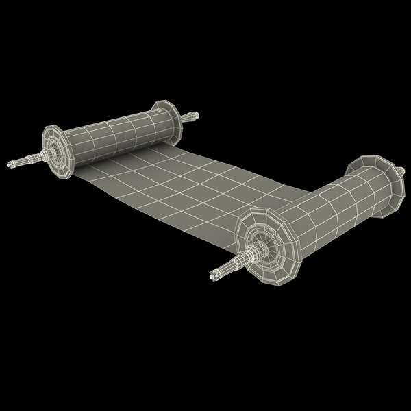 3d model torah scroll 2