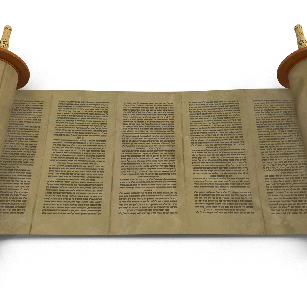 3d model torah scroll 2